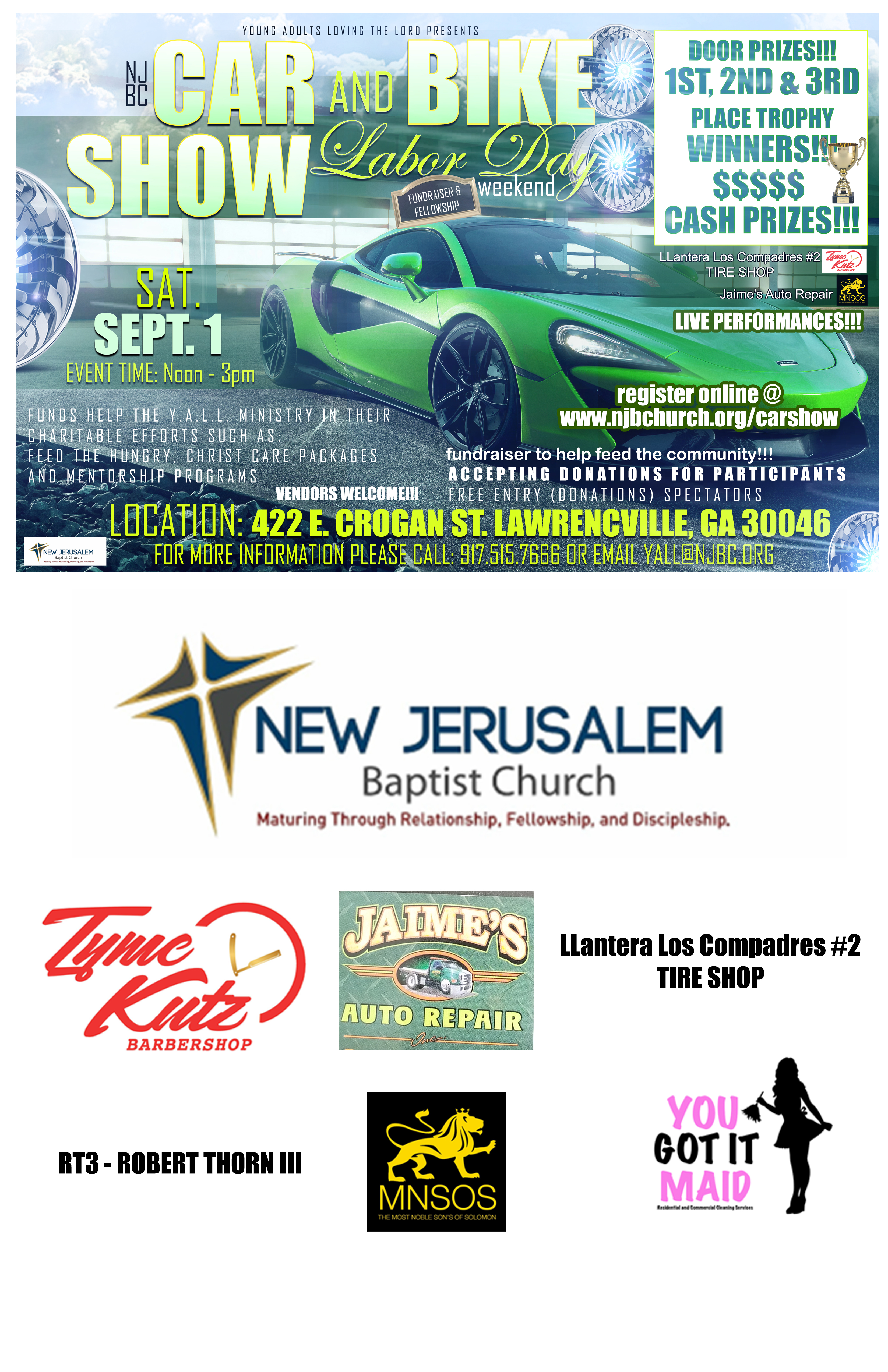 NJBC Car & Bike Show - New Jerusalem Baptist Church | Lawrenceville, GA ...